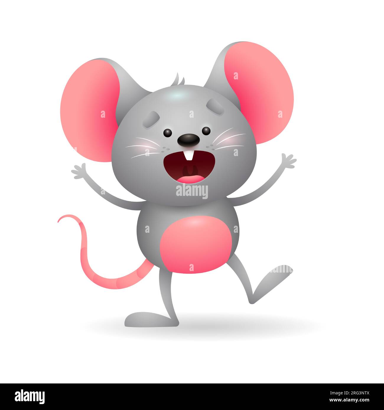 Cartoon waving mouse Cut Out Stock Images & Pictures - Alamy