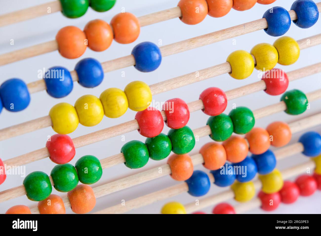 Close up colorful school abacus bead background for kids. Education ...