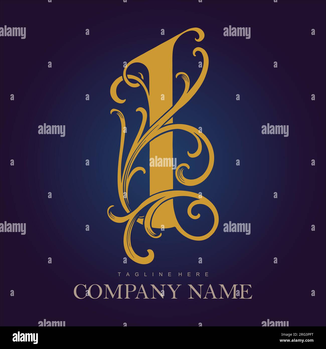 Luxury classic gold floral number 1 monogram logo vector illustrations ...