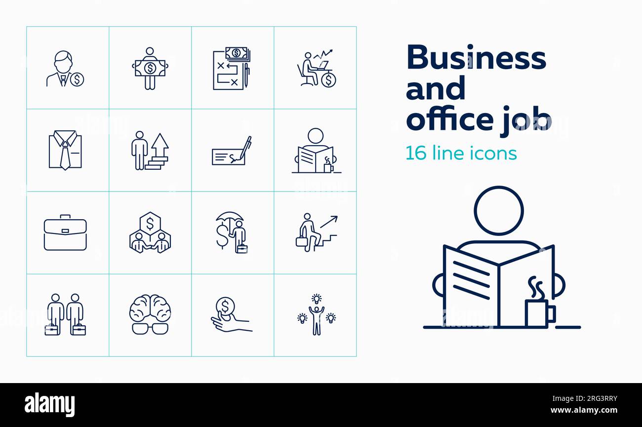 Business and office job icons Stock Vector Image & Art - Alamy