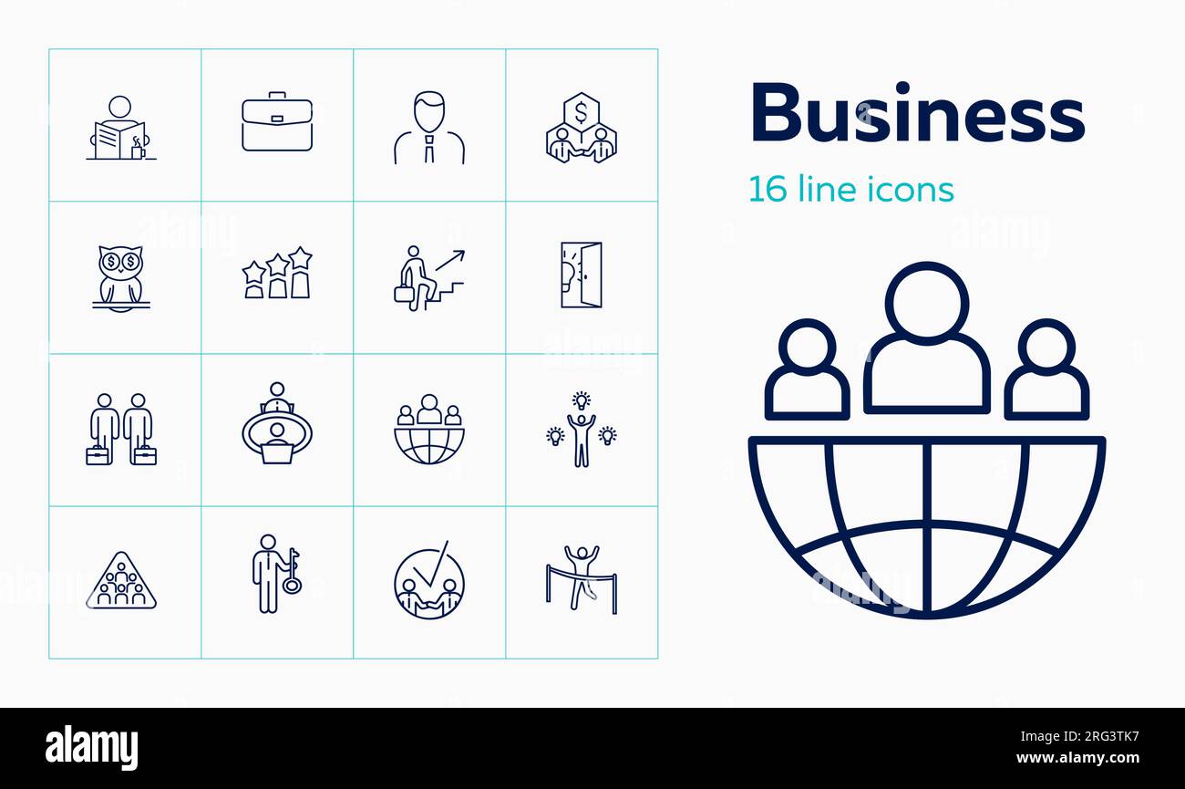 Business line icon set Stock Vector Image & Art - Alamy
