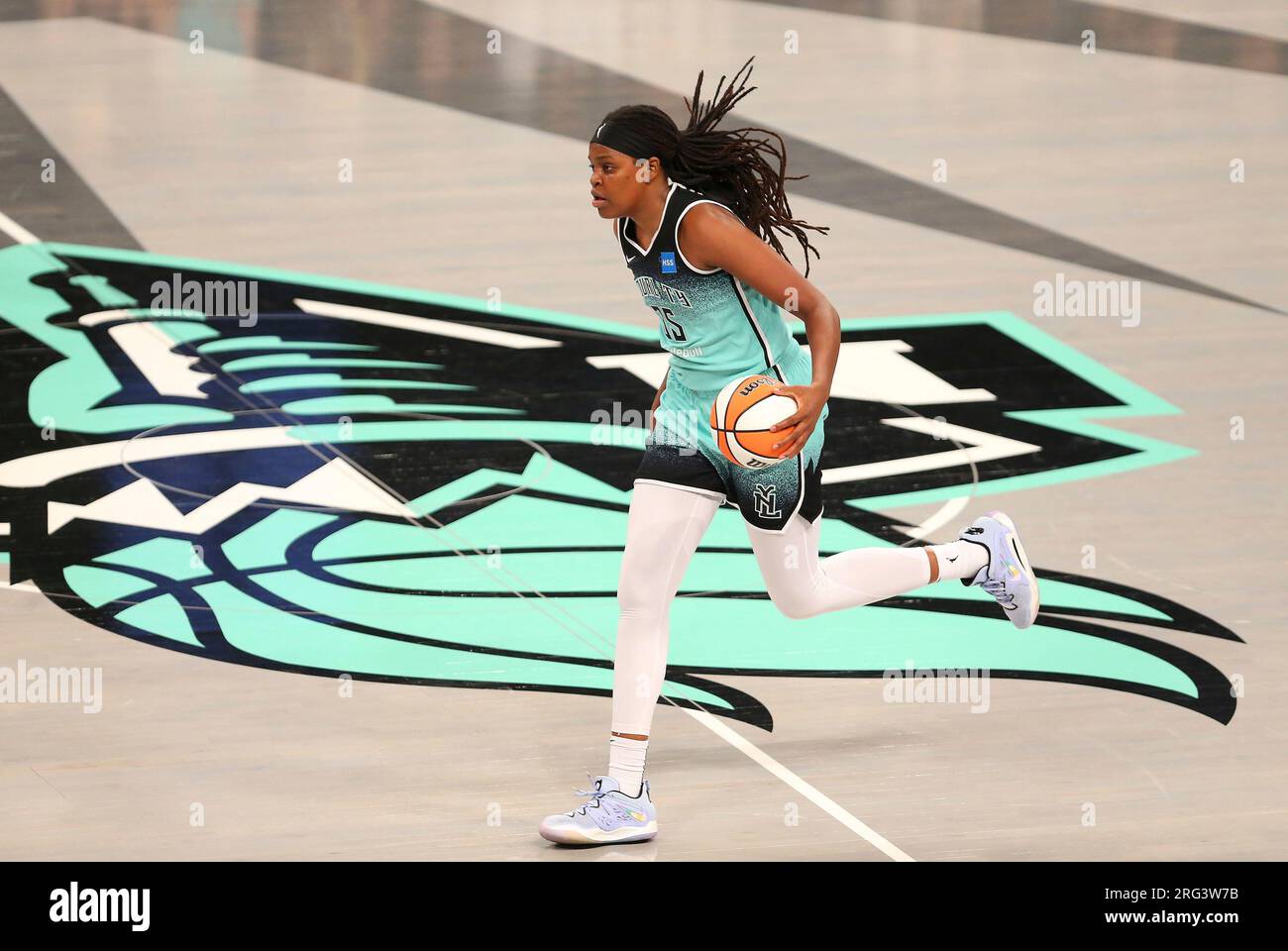 BROOKLYN, NY - August 6: New York Liberty forward Jonquel Jones (35 ...
