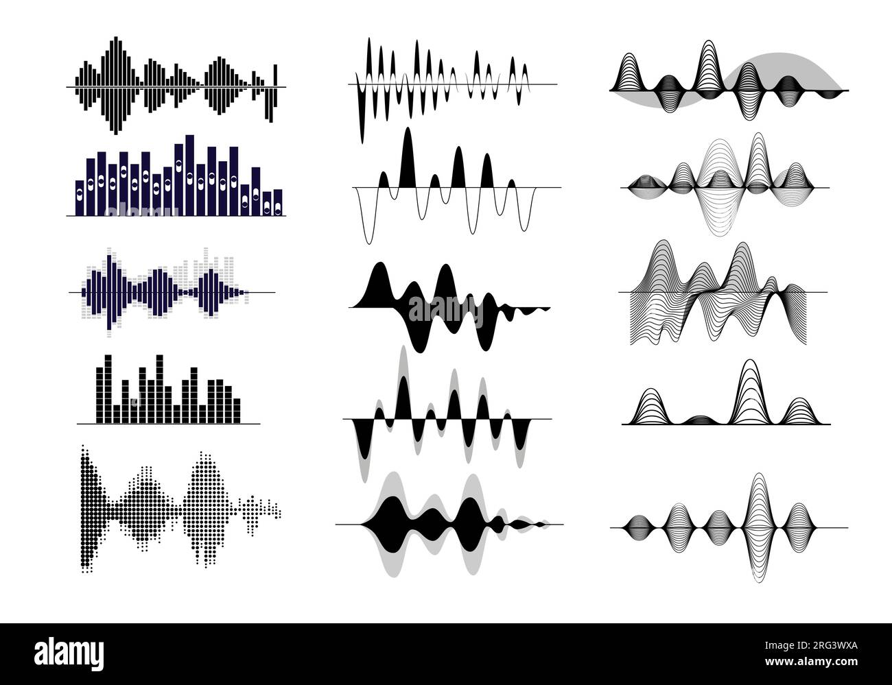 Sound wave set Stock Vector Image & Art - Alamy