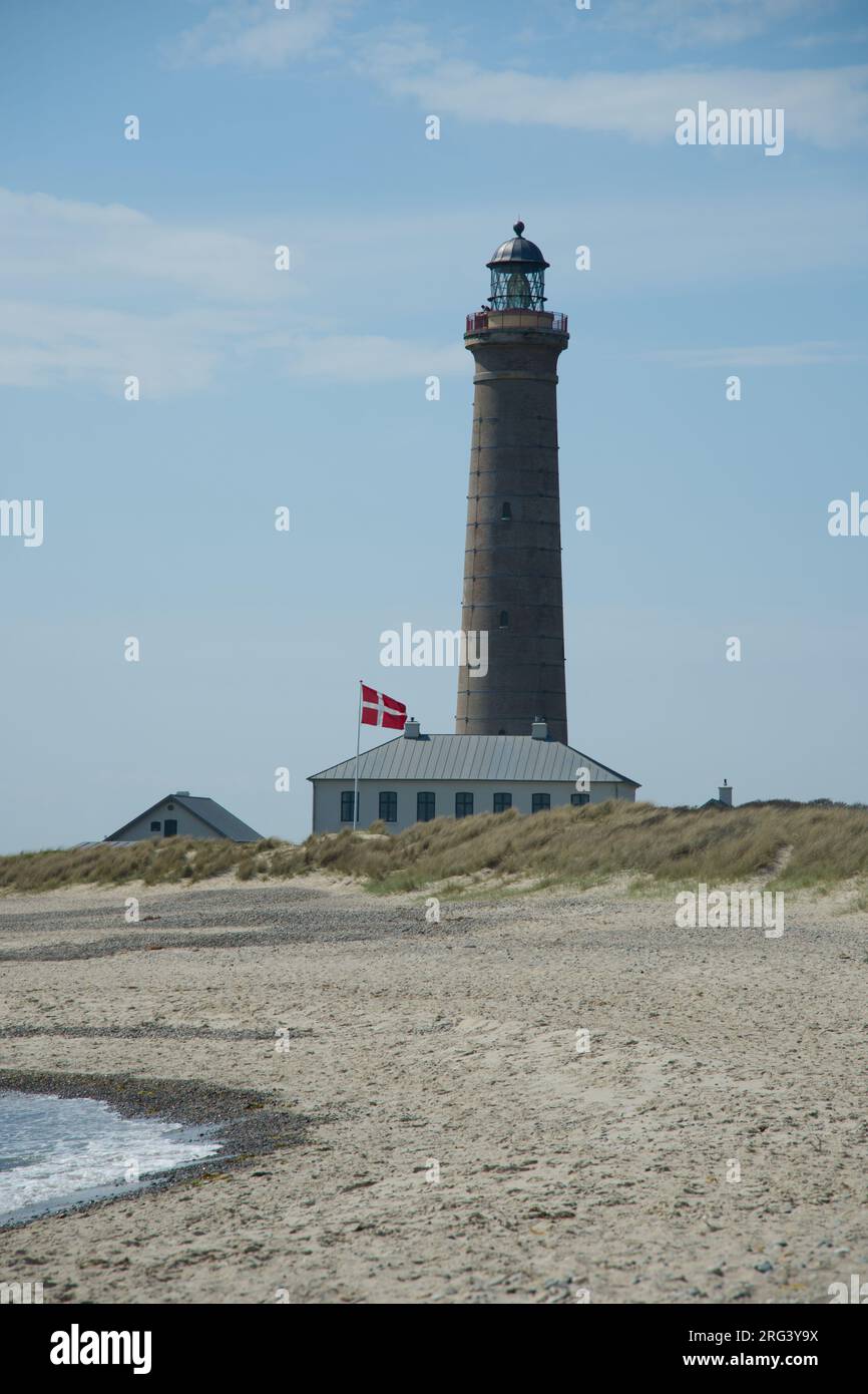 The Grey Lighthouse, Skagen Denmark Stock Photo - Alamy