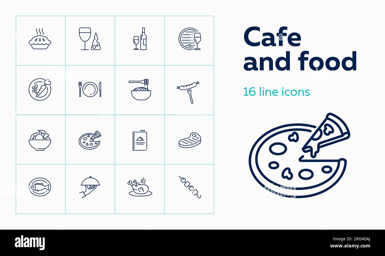 Cafe and food icons Stock Vector Image & Art - Alamy
