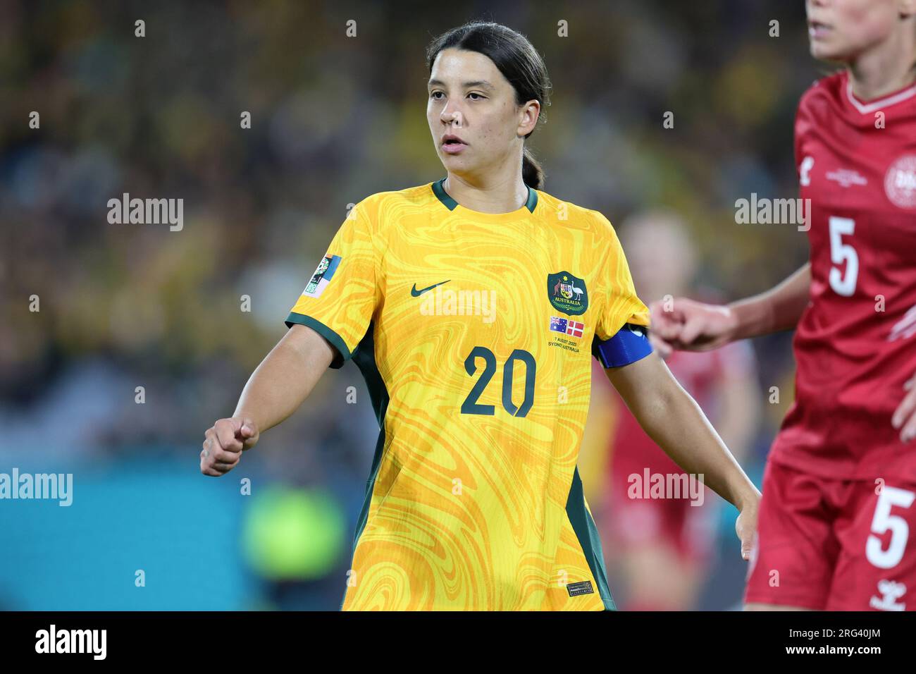 Sydney, Australia. 07th Aug, 2023. Sam Kerr of Australia looks on ...