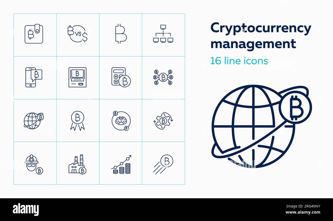 Cryptocurrency mining farm outline Cut Out Stock Images & Pictures - Alamy