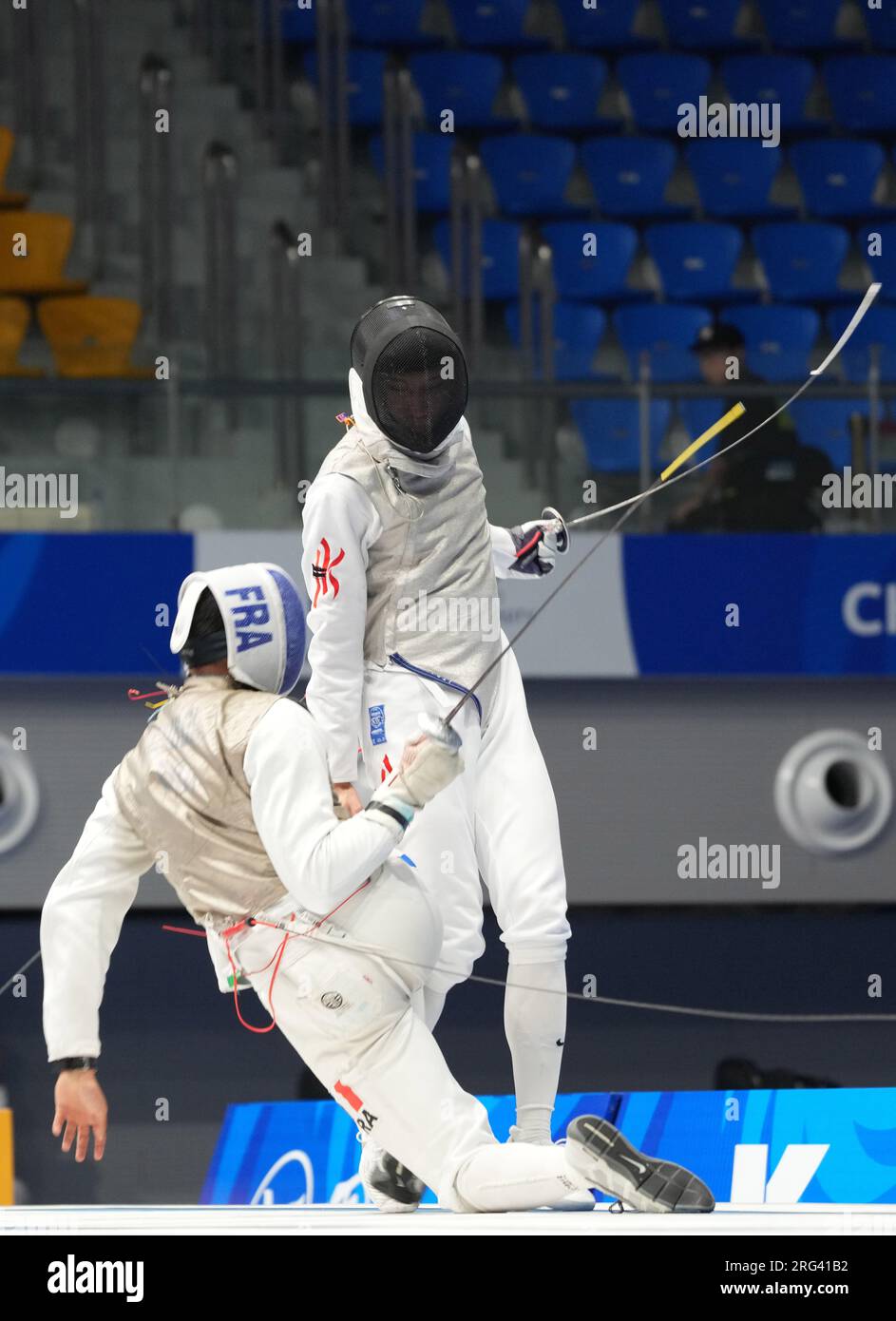 Chengdu, China's Sichuan Province. 7th Aug, 2023. Choi Chun Yin Ryan (R ...