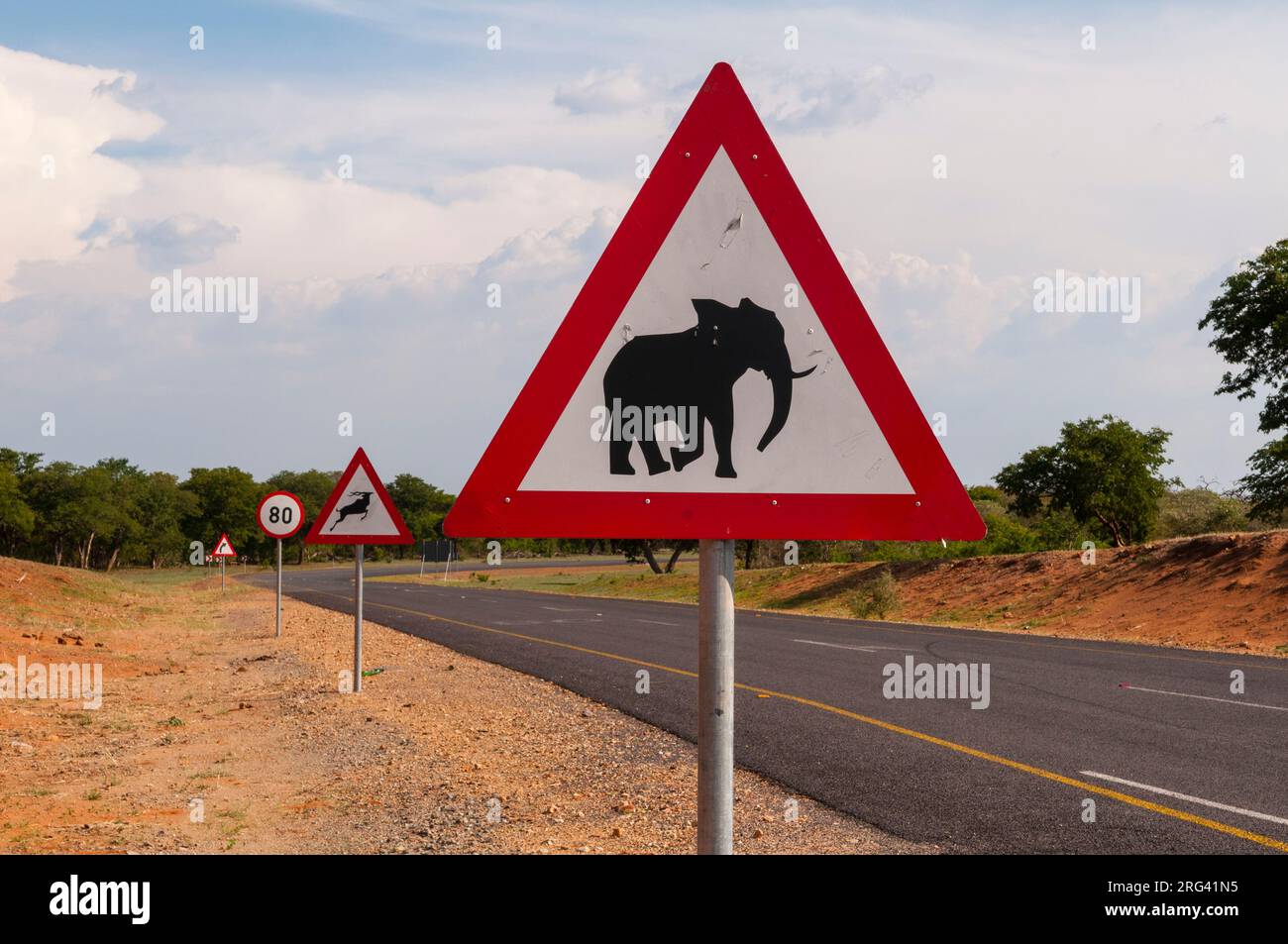 Botswana road signs hi-res stock photography and images - Alamy