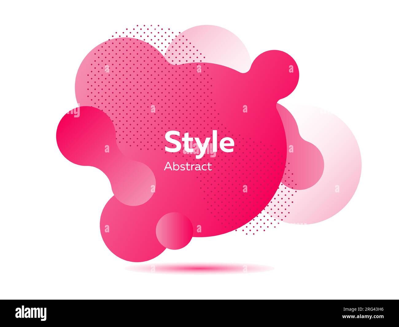 Pink abstract bubble shapes with dot hatching Stock Vector Image & Art ...