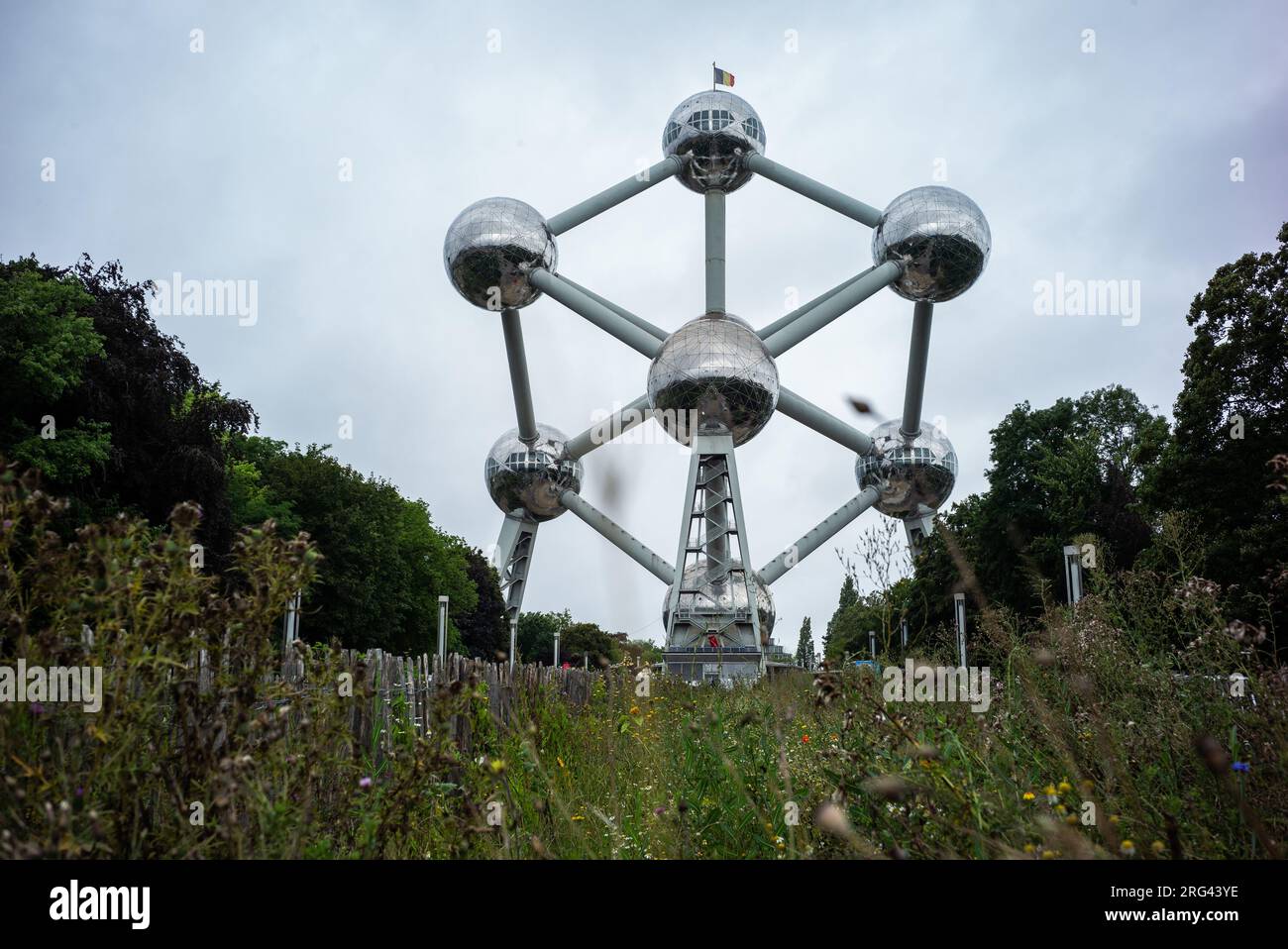 The Atomium is a 103 meter high structure built in 1958. It represents ...