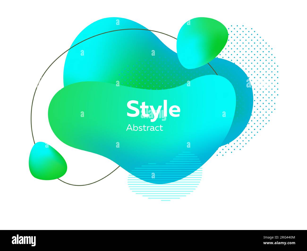 Abstract modern green, blue graphic element with down stripes Stock ...