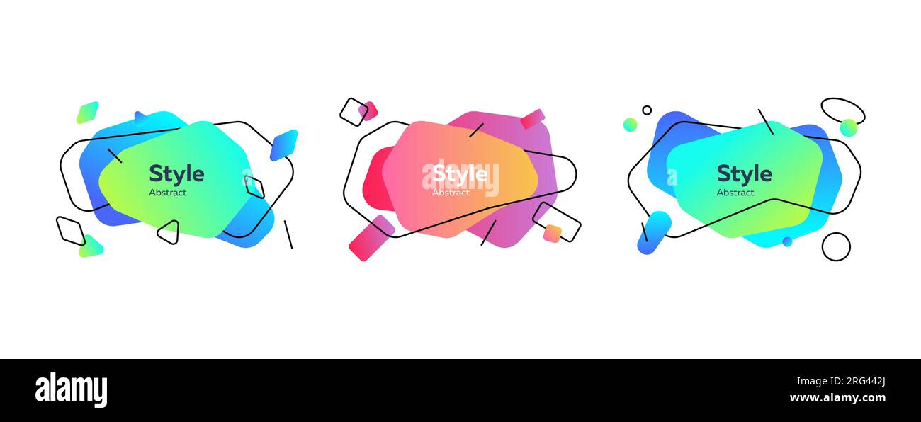 Multi-colored collection of creative shapes Stock Vector Image & Art ...