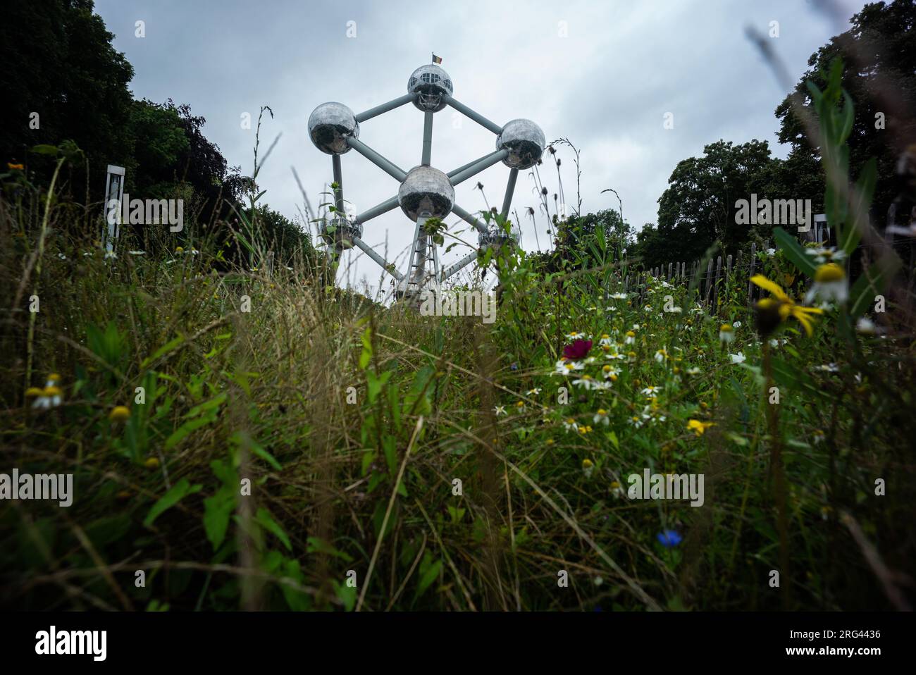 The Atomium is a 103 meter high structure built in 1958. It represents ...