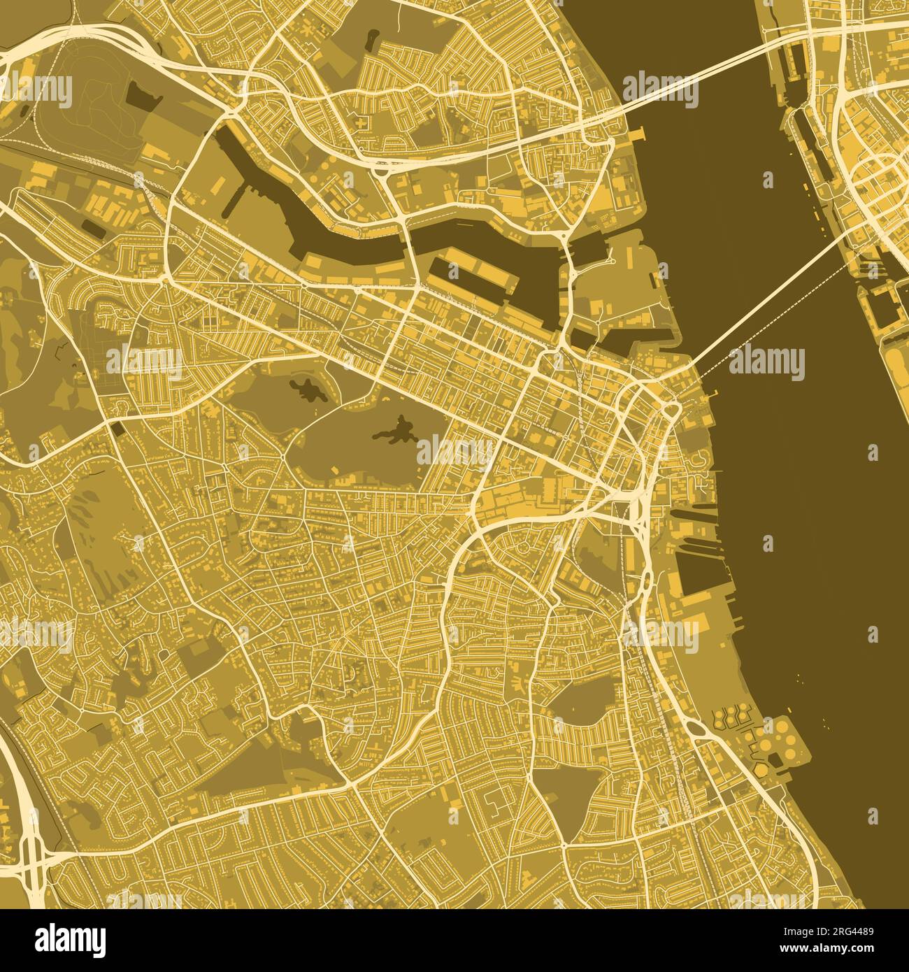 Orange detailed Birkenhead map with buildings Stock Vector Image & Art ...