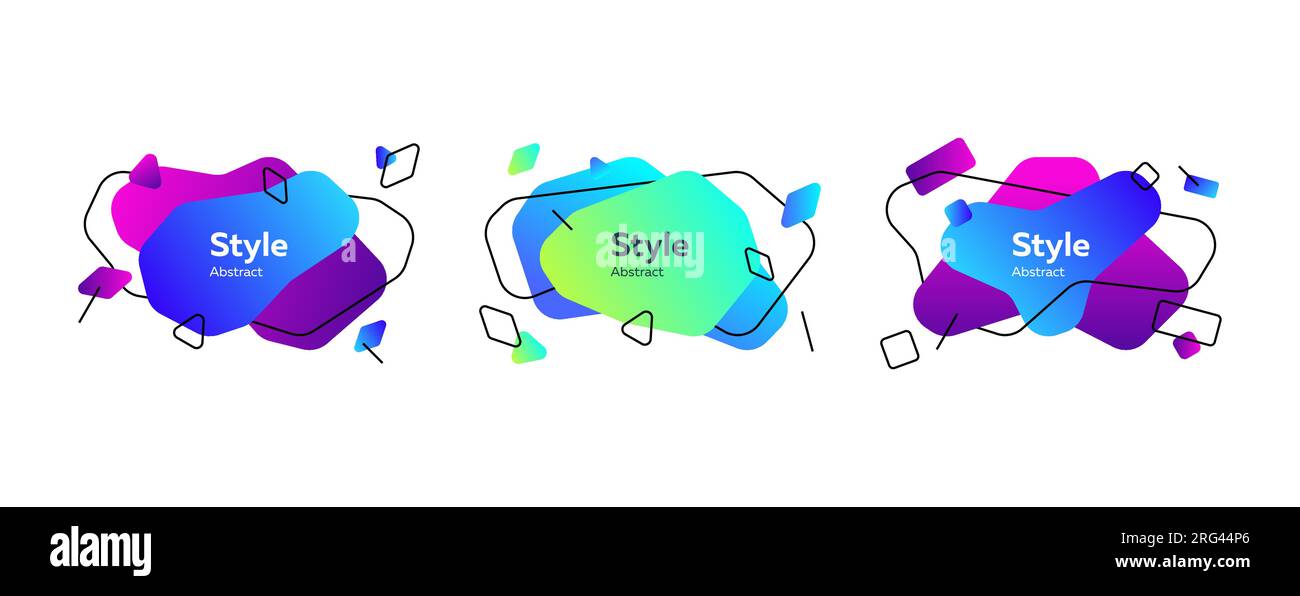 Set of green, blue and purple dynamical forms Stock Vector Image & Art - Alamy