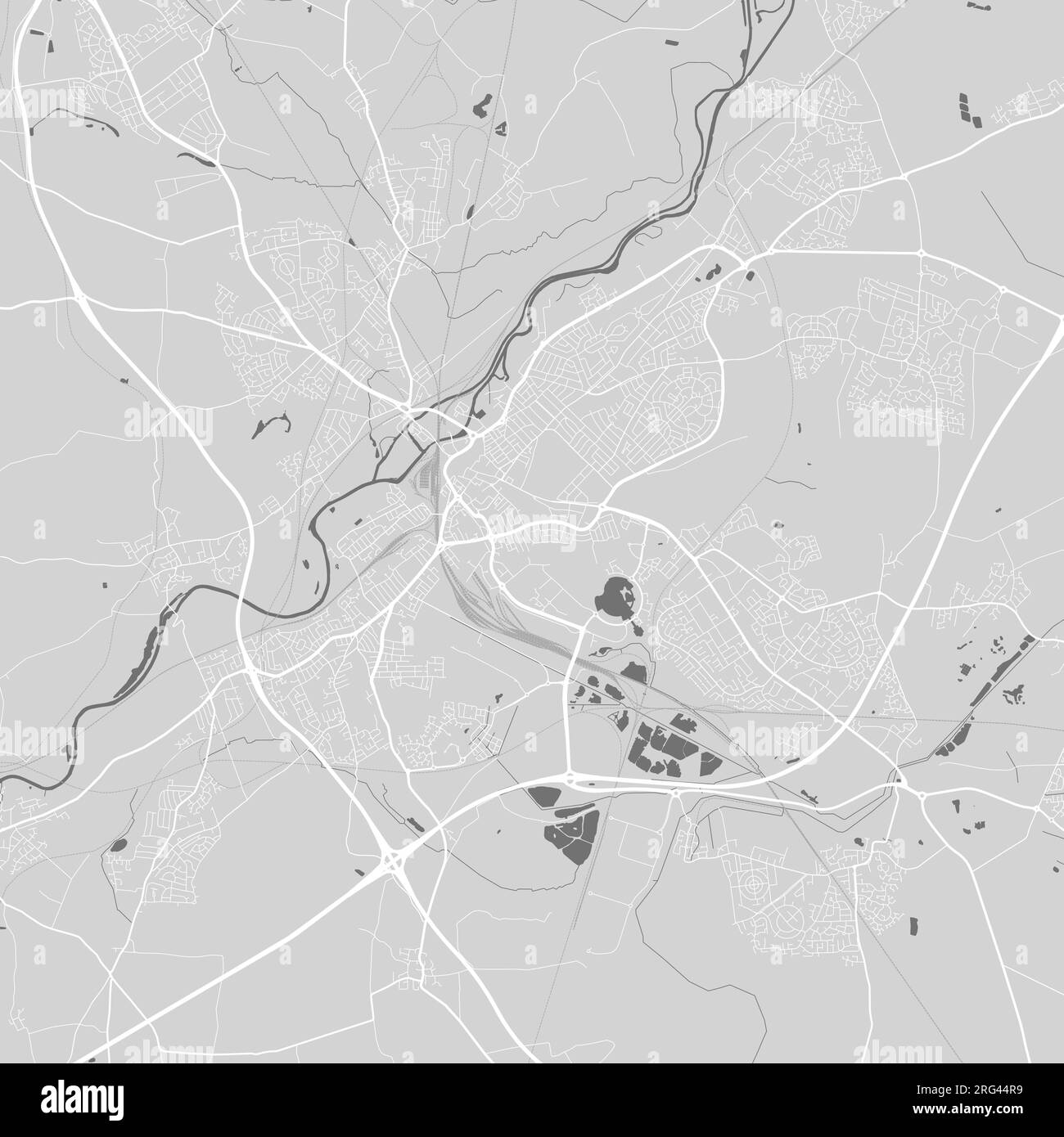 Black and white map of Doncaster, England Stock Vector Image & Art - Alamy