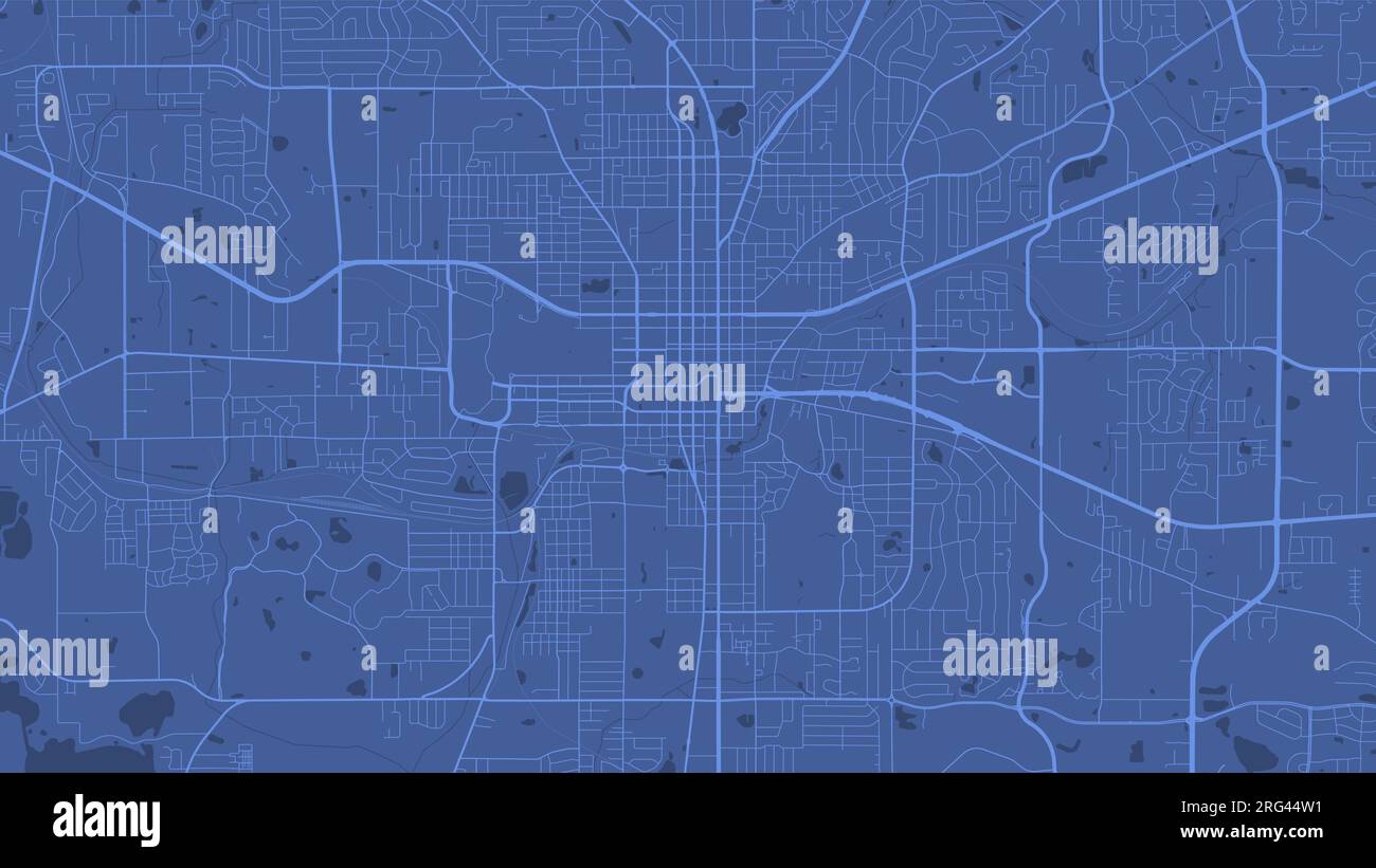 Blue Tallahassee map, Florida, detailed municipality map. skyline ...