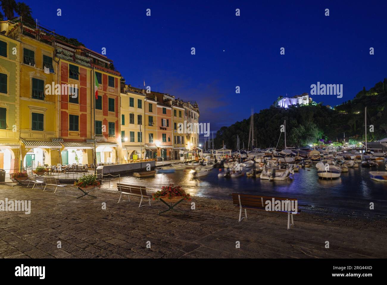 Night scene of Portofino, Italian Riviera Stock Photo - Alamy