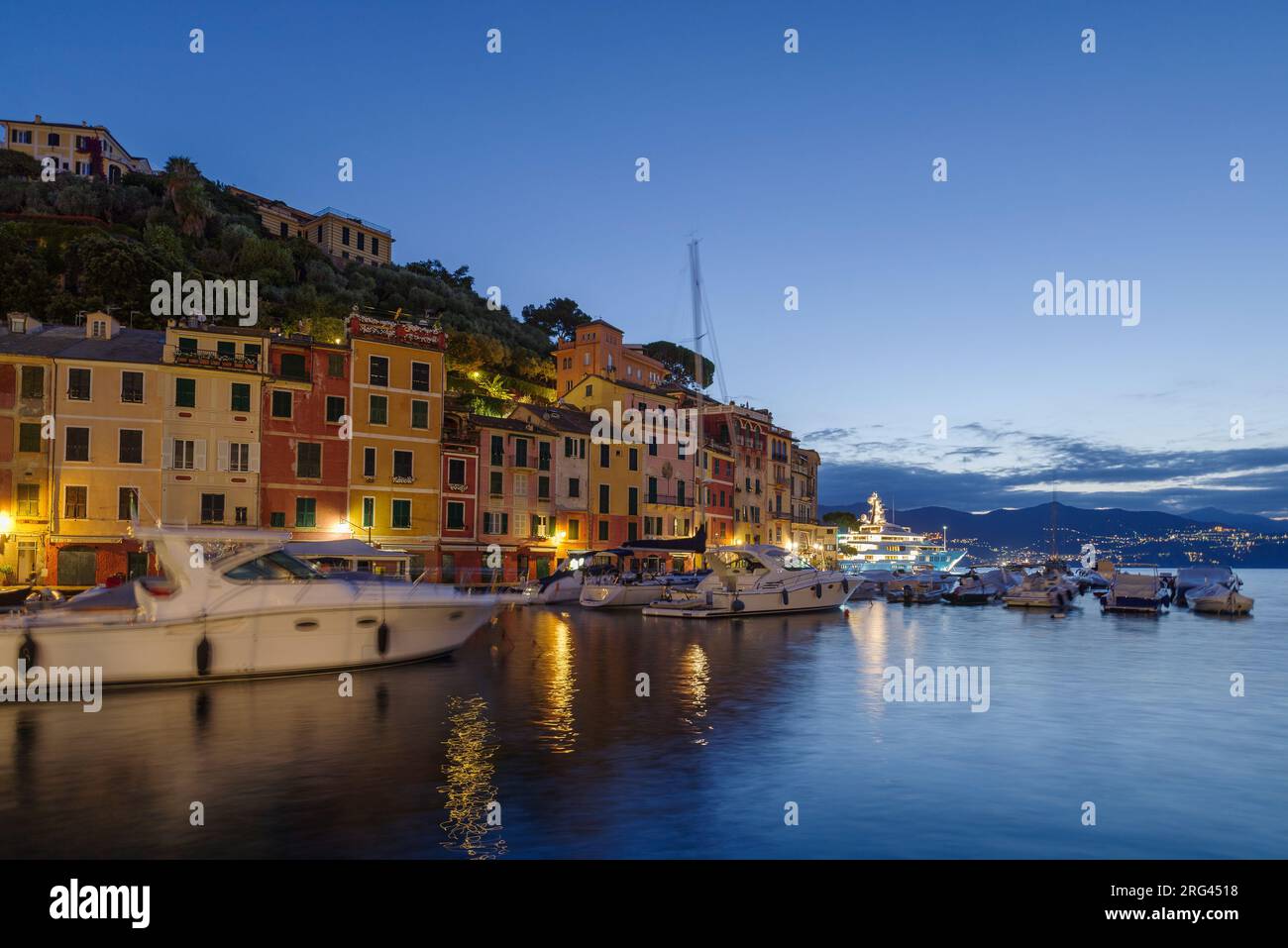 Night scene of Portofino, Italian Riviera Stock Photo - Alamy