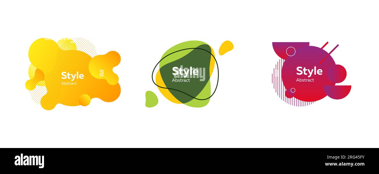 Collection of flowing liquid abstract shapes Stock Vector Image & Art ...