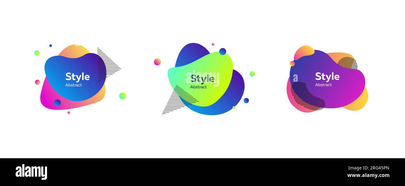 Set colorful blots Stock Vector Images - Alamy