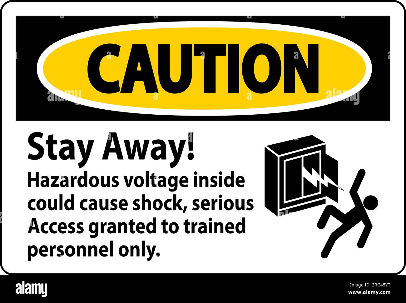 Caution Sign Stay Away! Hazardous Voltage Inside Could Cause Shock ...