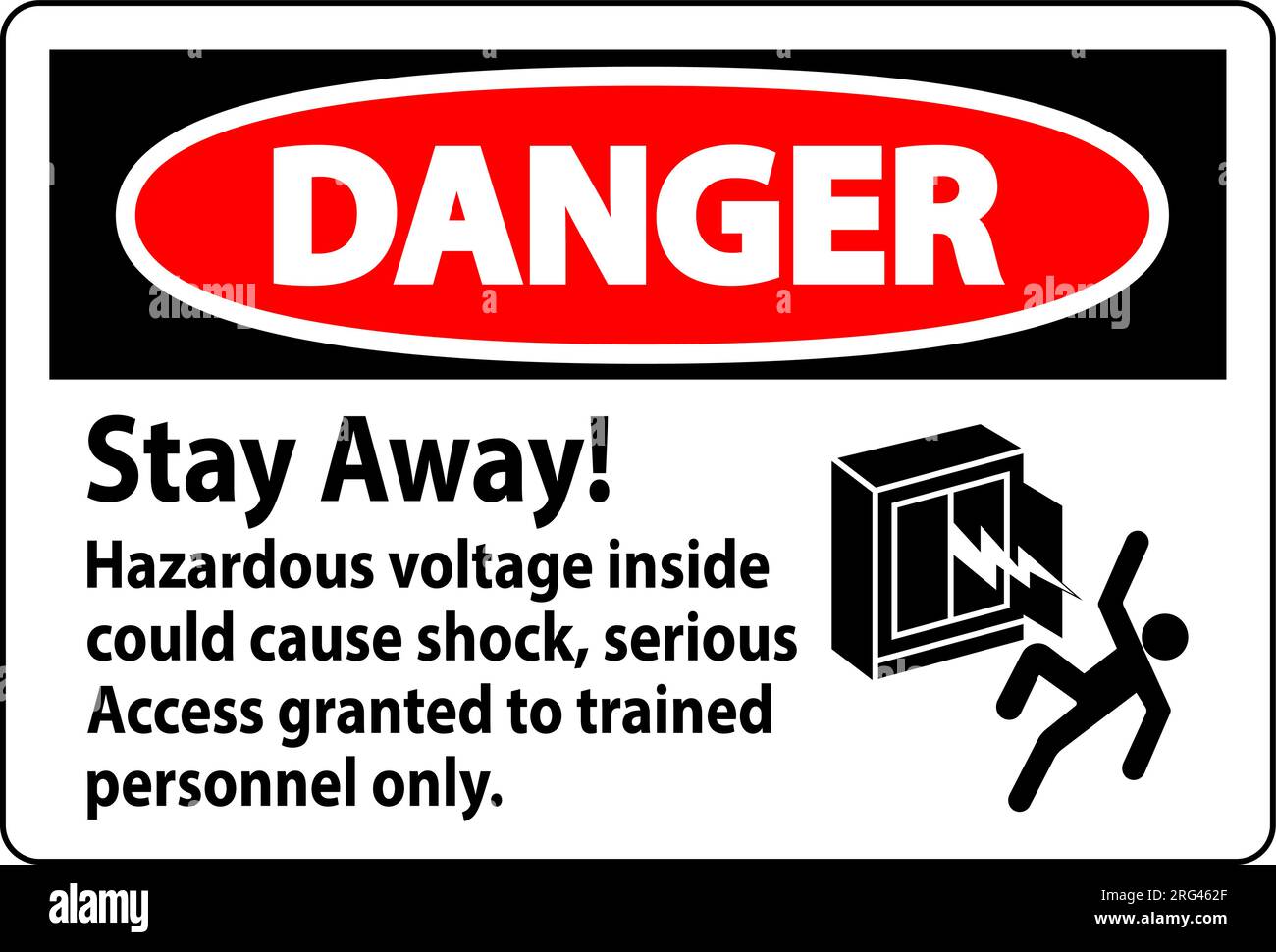 Danger Sign Stay Away! Hazardous Voltage Inside Could Cause Shock ...