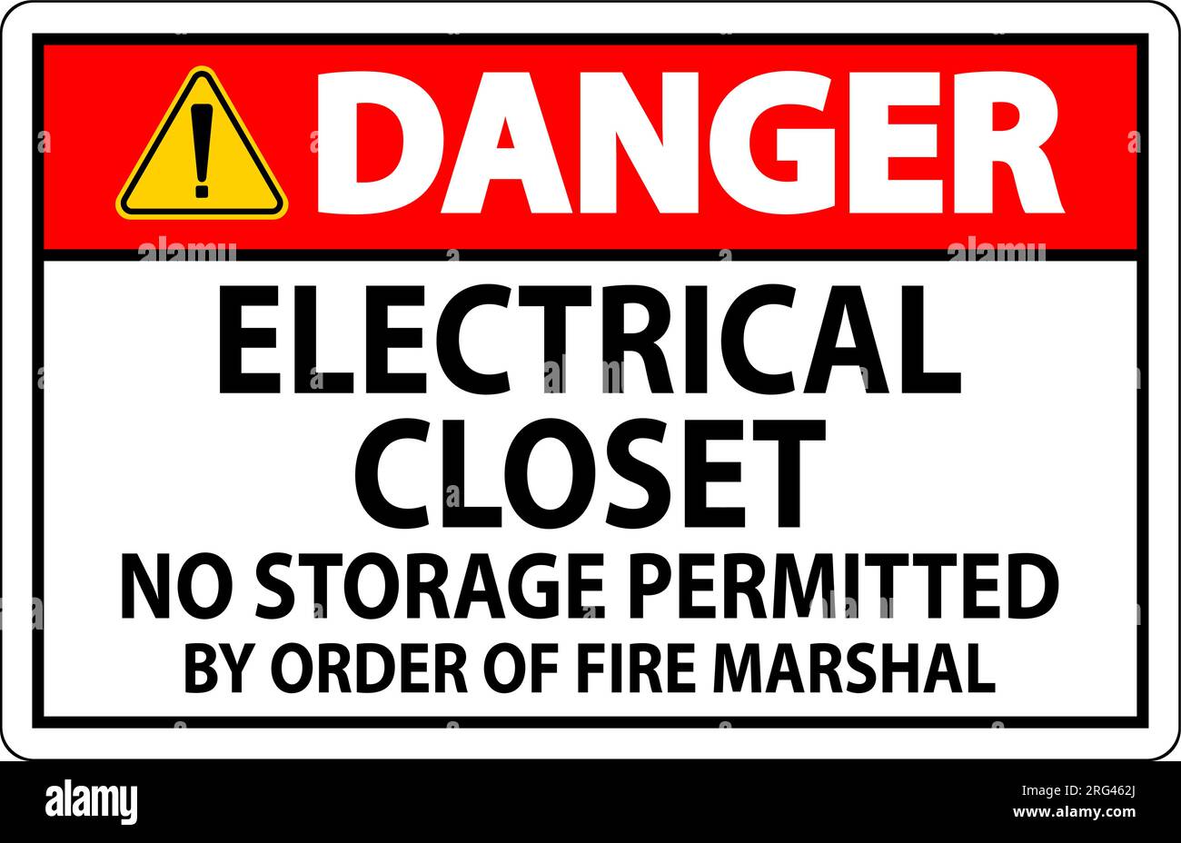 Danger Sign Electrical Closet - No Storage Permitted By Order Of Fire ...