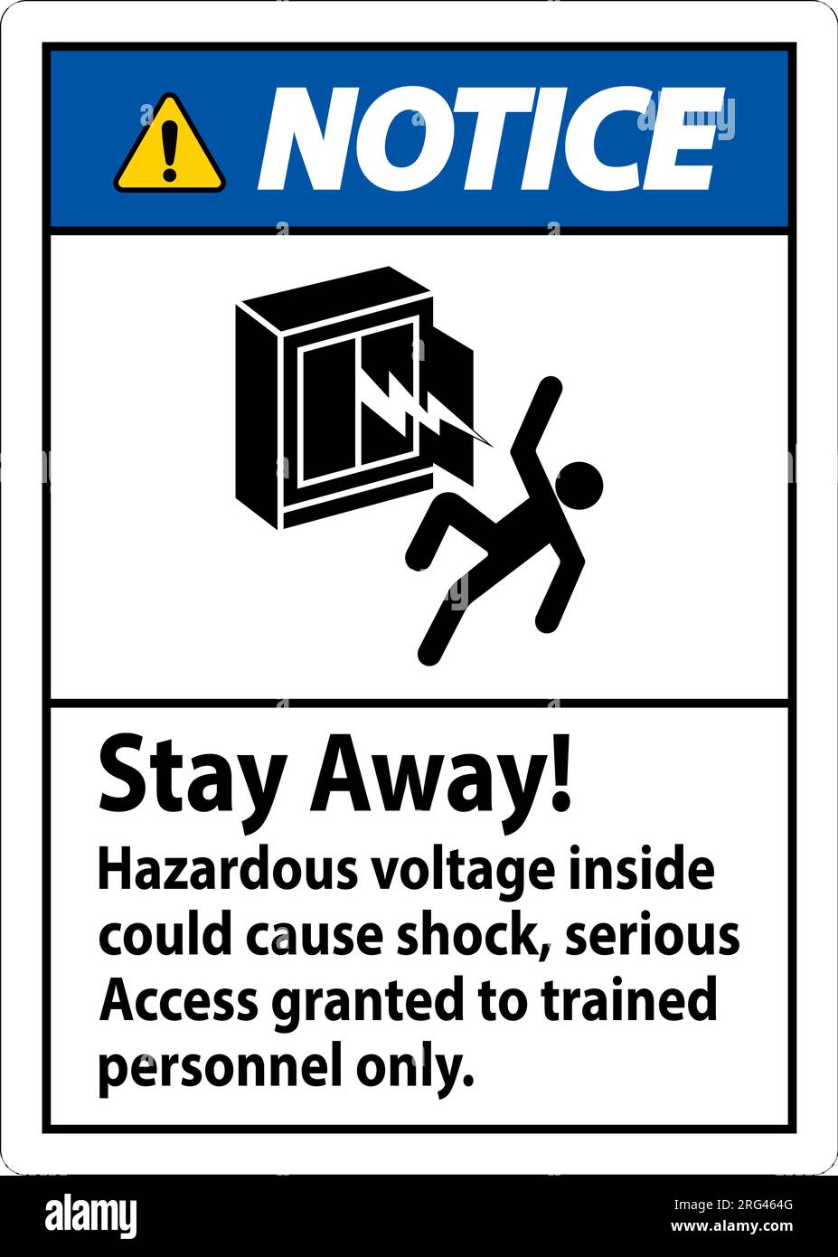 Notice Sign Stay Away! Hazardous Voltage Inside Could Cause Shock ...