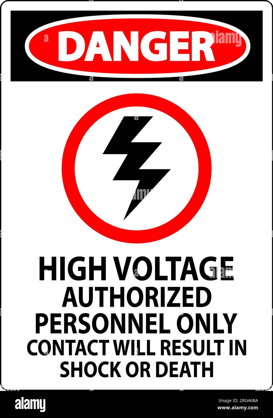 Danger High Voltage Authorized Personnel Only SmartSign "Danger High