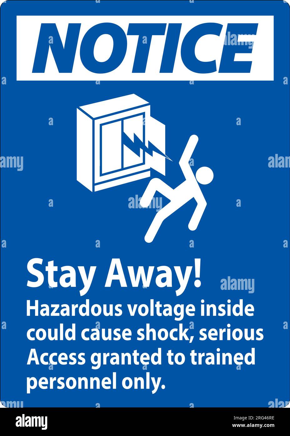 Notice Sign Stay Away! Hazardous Voltage Inside Could Cause Shock ...