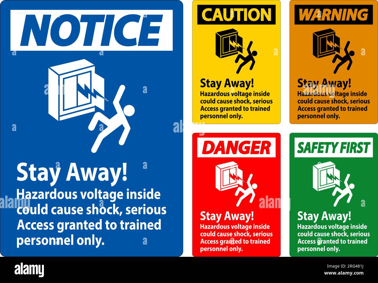 Warning Sign Stay Away! Hazardous Voltage Inside Could Cause Shock ...