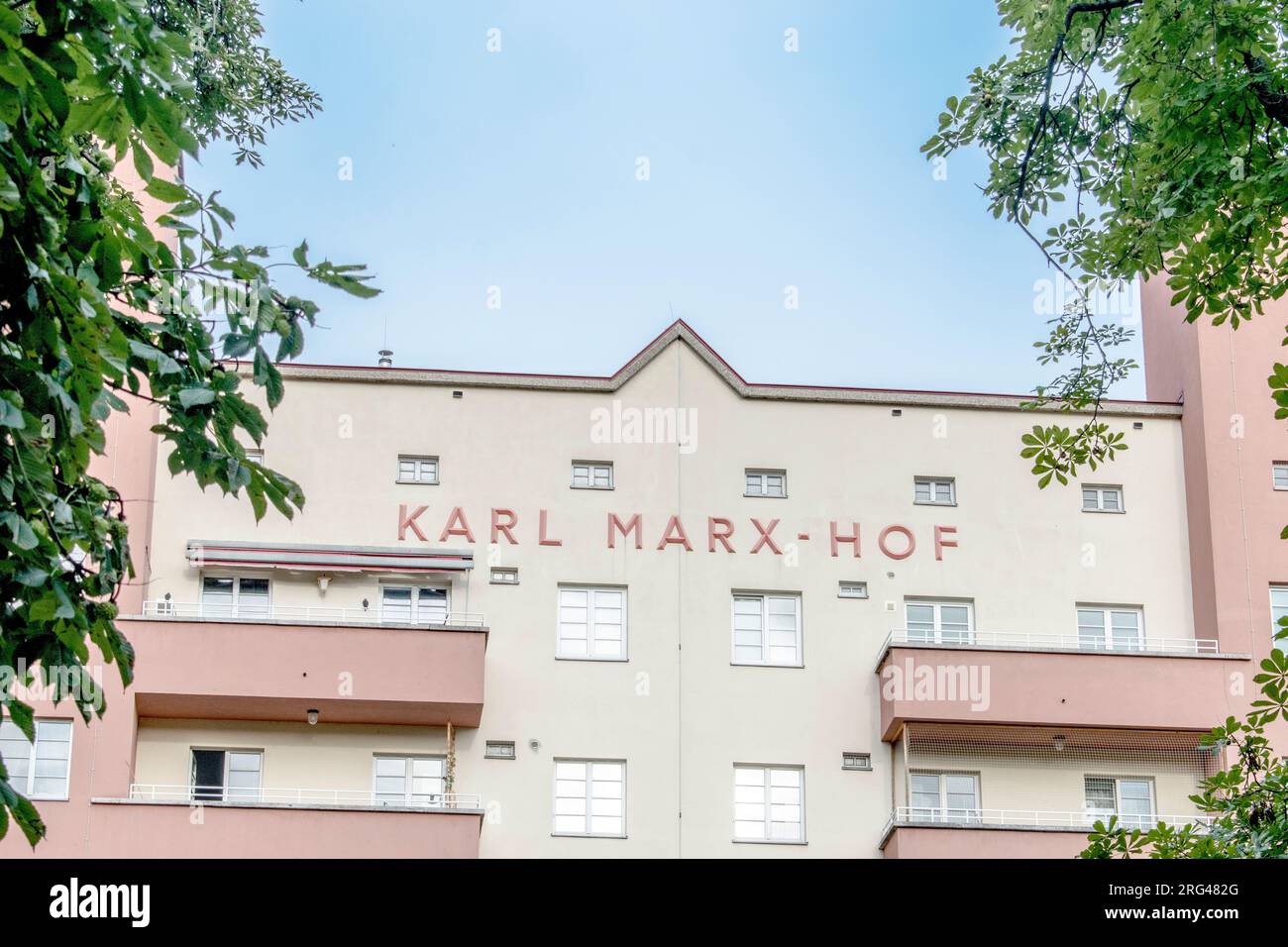 Vienna, Austria. 06 August 2023: Karl Marx-Hof housing complex and the ...