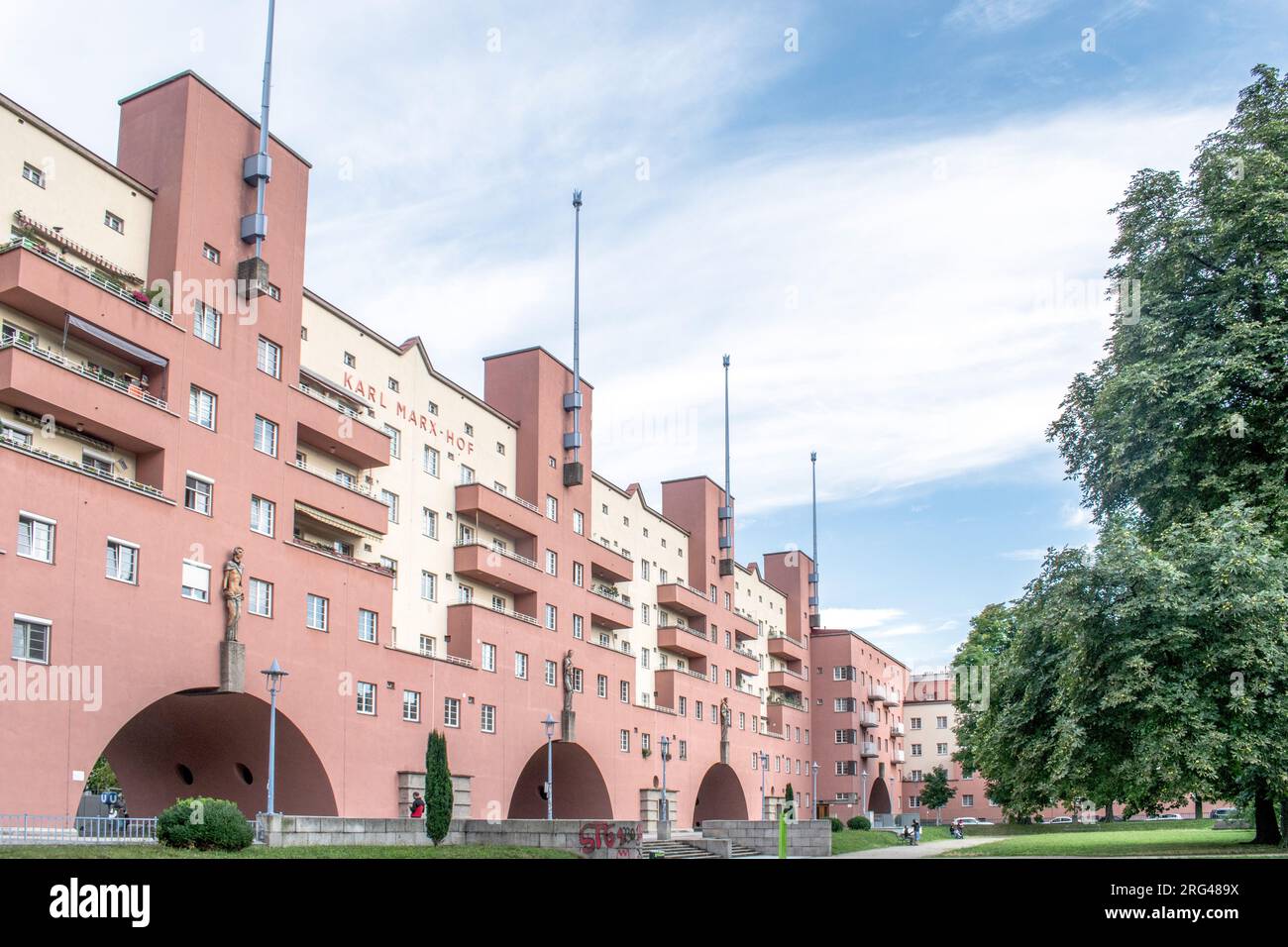 Vienna, Austria. 06 August 2023: Karl Marx-Hof housing complex and the ...