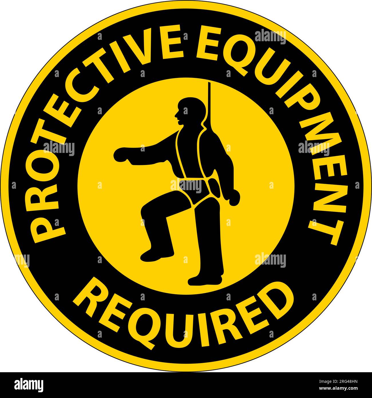 Floor Sign, Protective Equipment Required Stock Vector Image & Art - Alamy