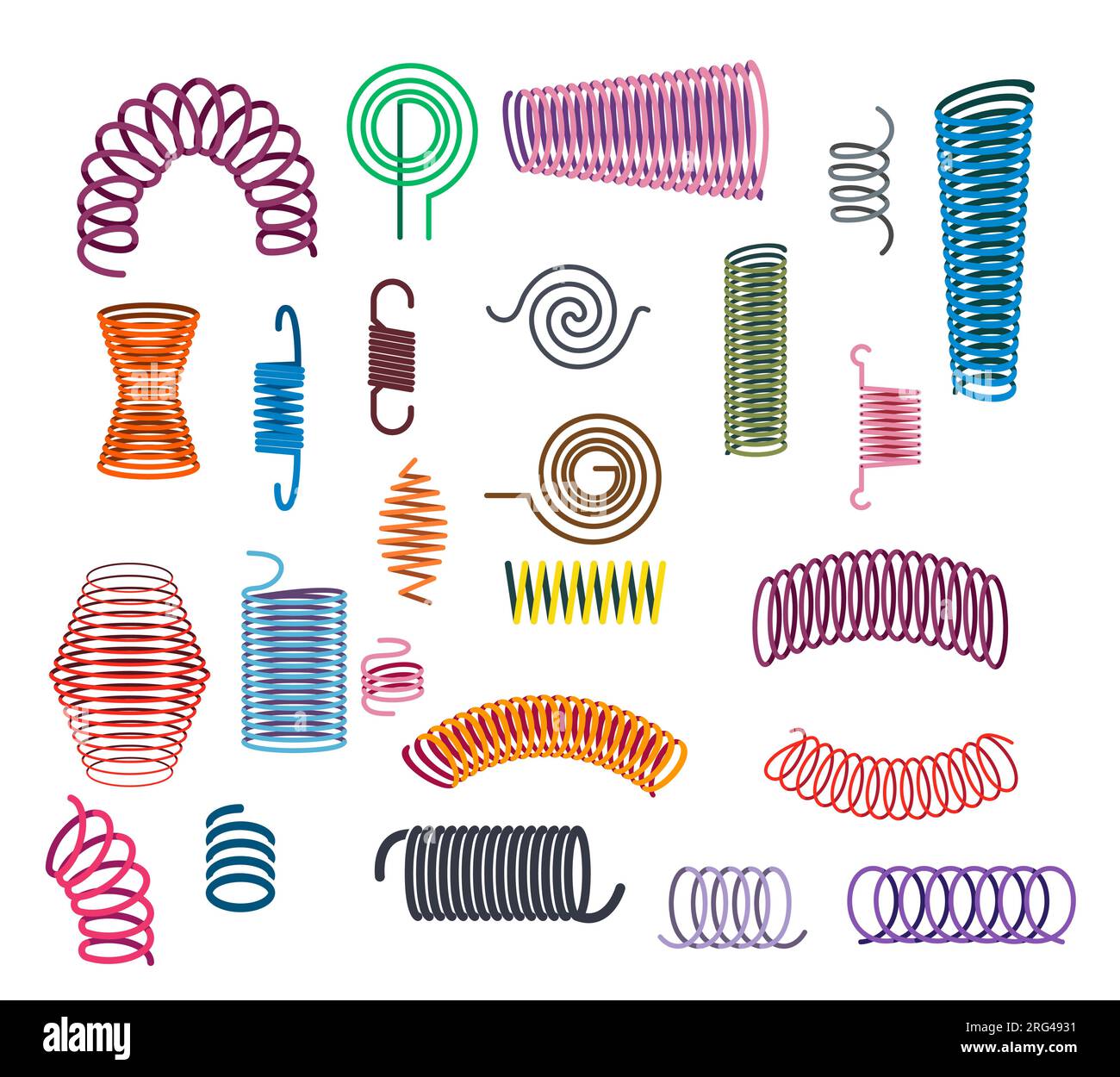 Metal springs set Stock Vector Image & Art - Alamy