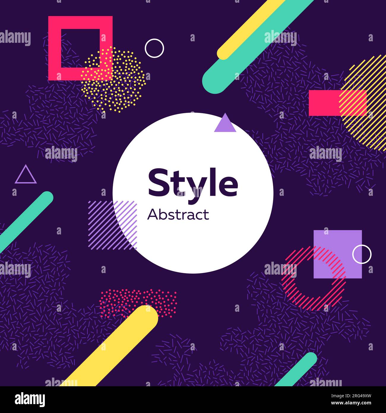 Abstract modern violet ground with geometric figures Stock Vector Image ...