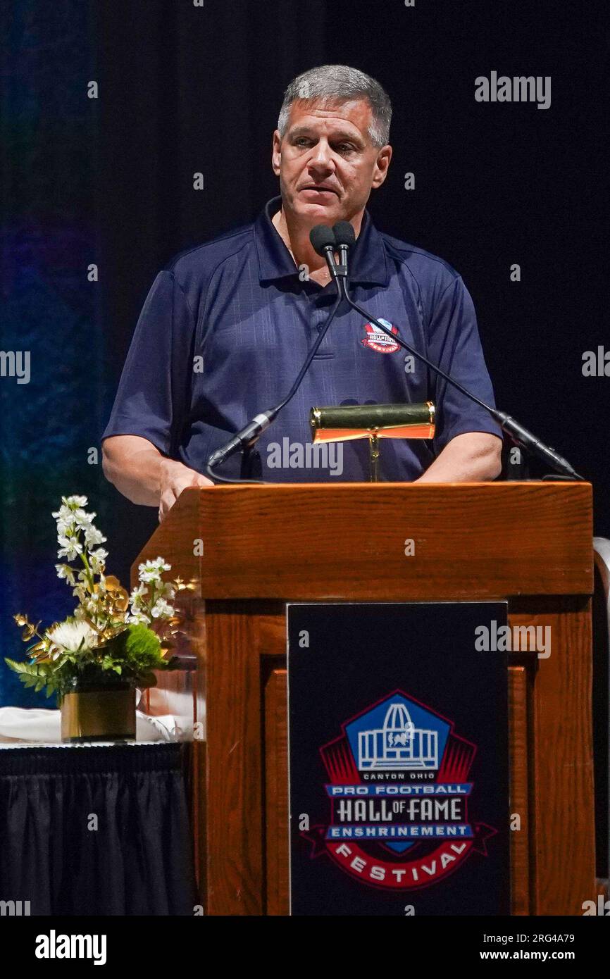 Canton, Ohio, USA. 6th Aug, 2023. Pro Football Hall of Fame president ...