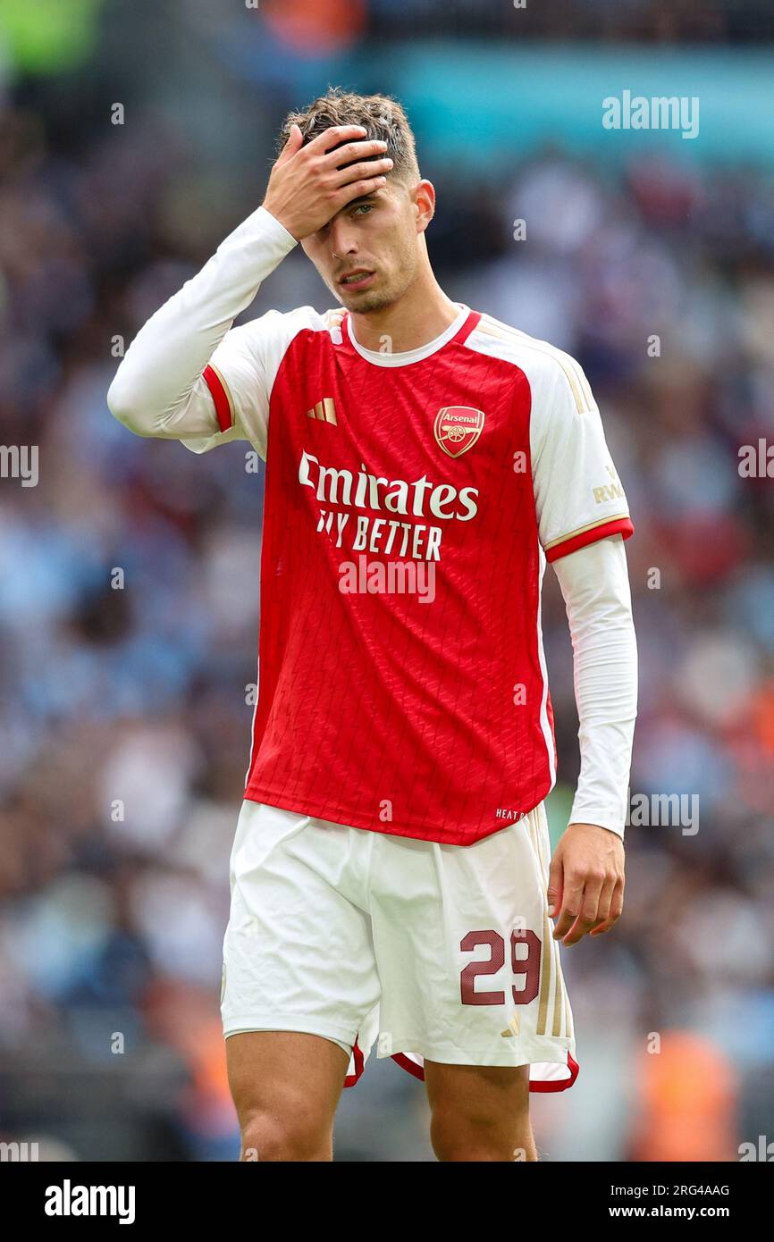 LONDON, UK - 6th Aug 2023: Kai Havertz of Arsenal reacts during The FA ...