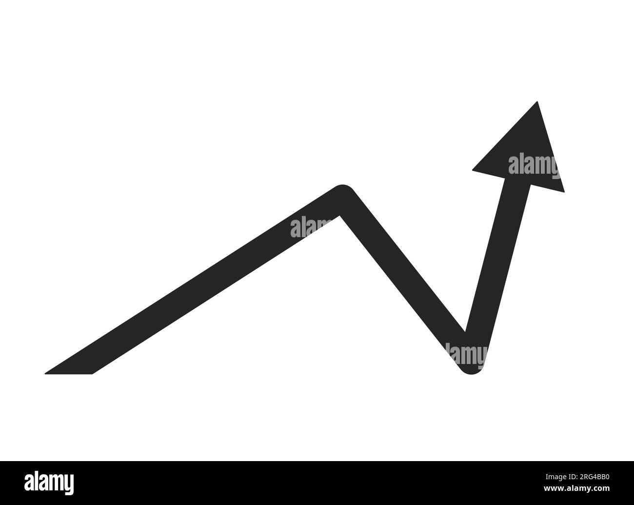 Growing arrow up flat monochrome isolated vector object Stock Vector ...