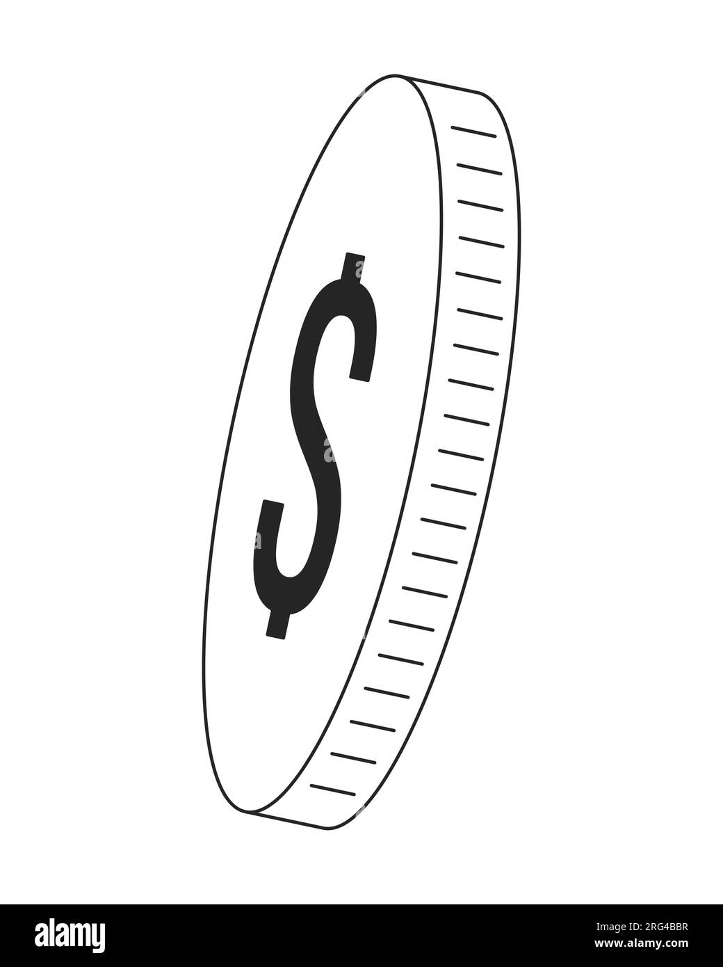 Golden coin flat monochrome isolated vector object Stock Vector Image ...