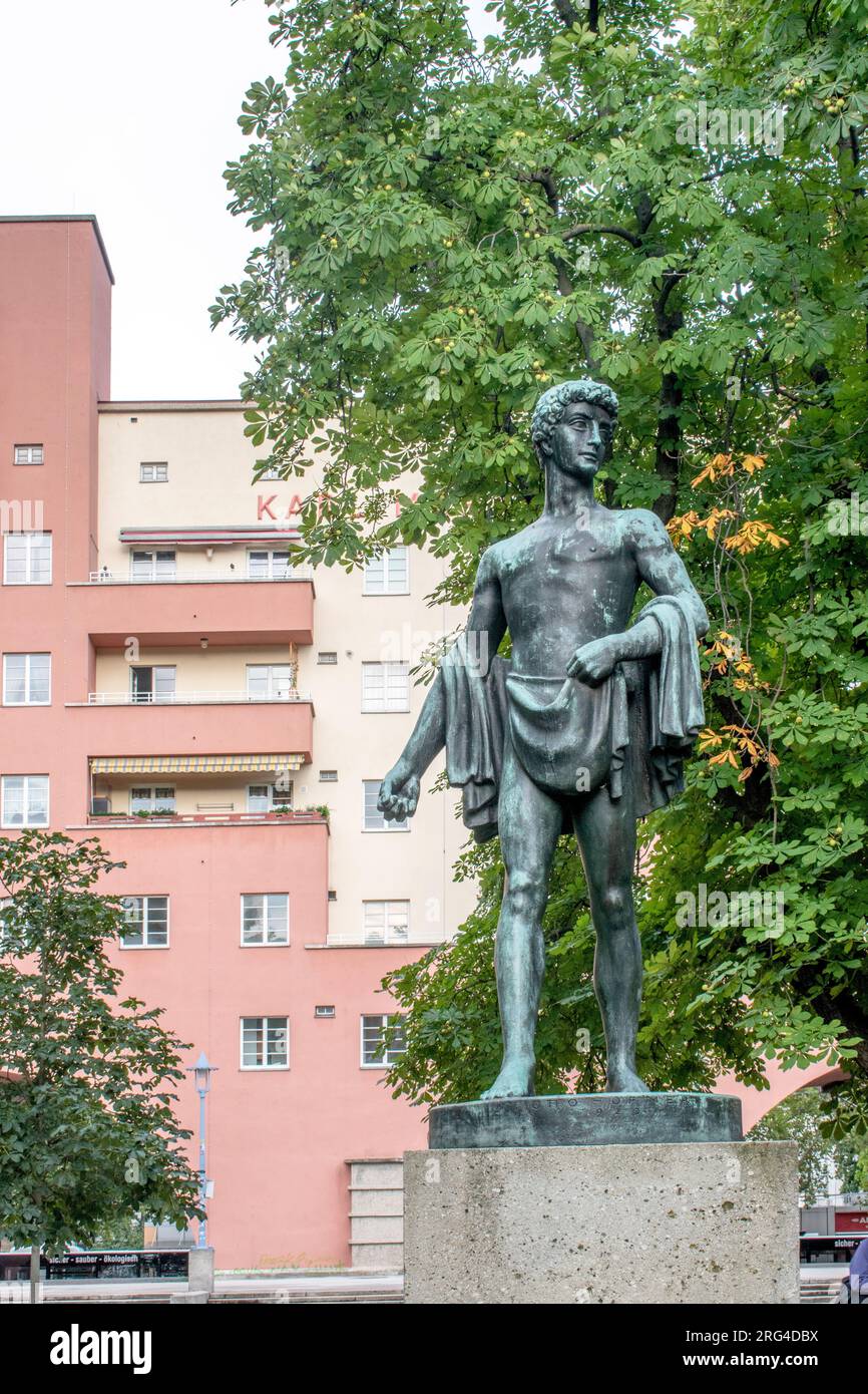 Vienna, Austria. 06 August 2023: Sculpture "Der Sämann" by Otto Hofner ...