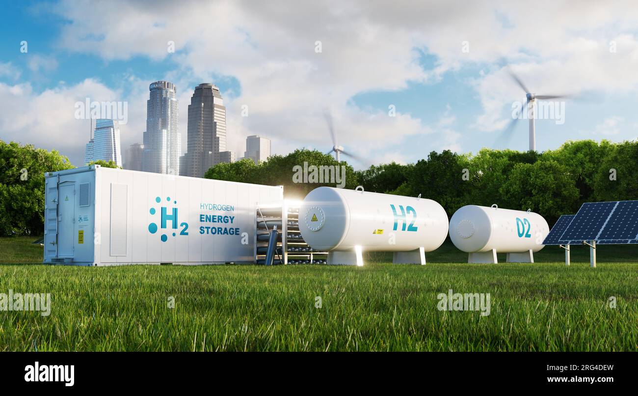 Concept of an energy storage system based on electrolysis of hydrogen ...