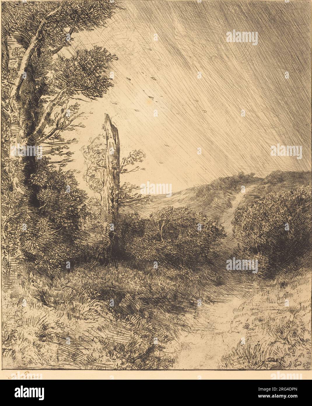 Gust of Wind (Le coup de vent) by Alphonse Legros Stock Photo - Alamy