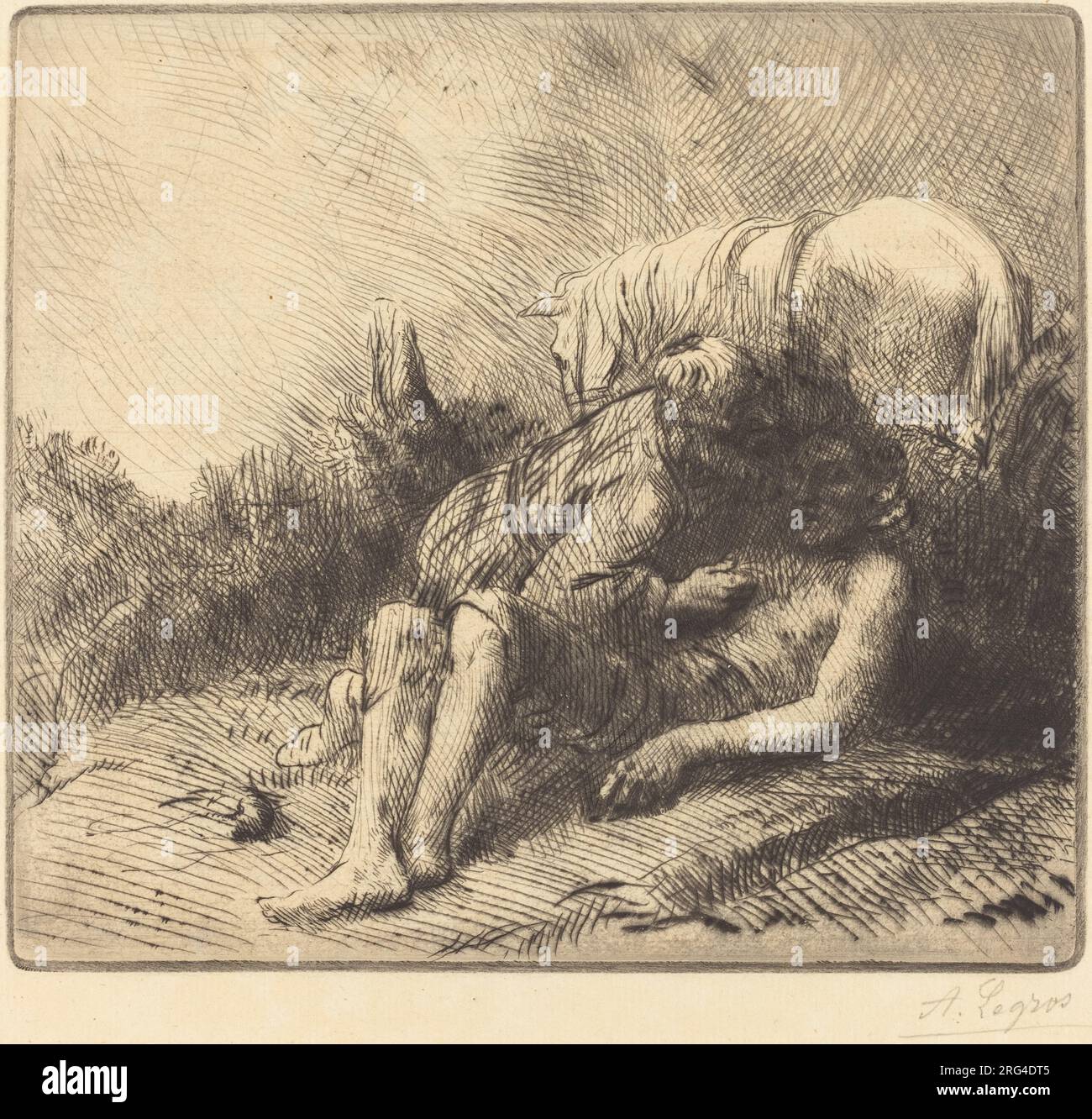 The Good Samaritan (Le bon samaritain) by Alphonse Legros Stock Photo ...