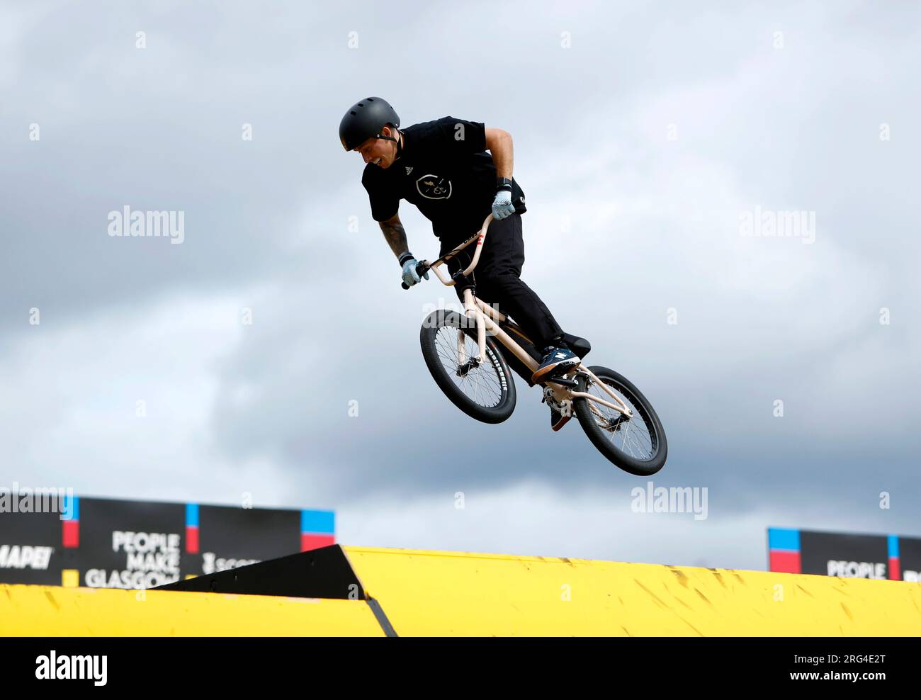 Canada's Jeffrey Whaley competes in heat 1 of the Men's Elite BMX ...