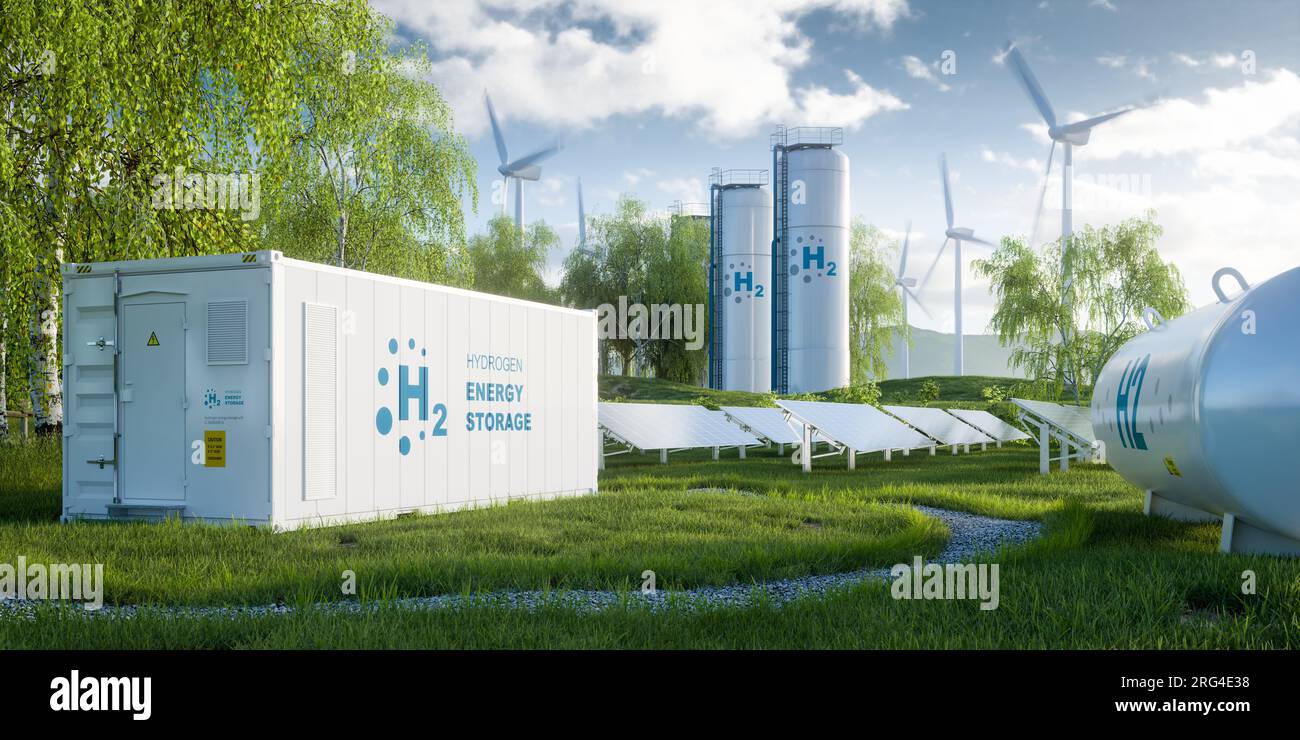 The concept of storing electrical energy in hydrogen by electrolysis ...