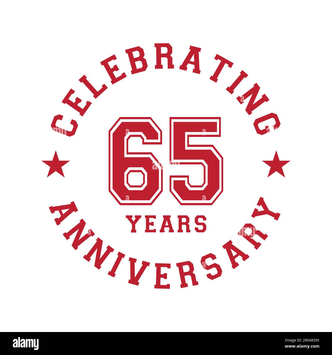 65 years anniversary celebration design template. 65th vector and ...
