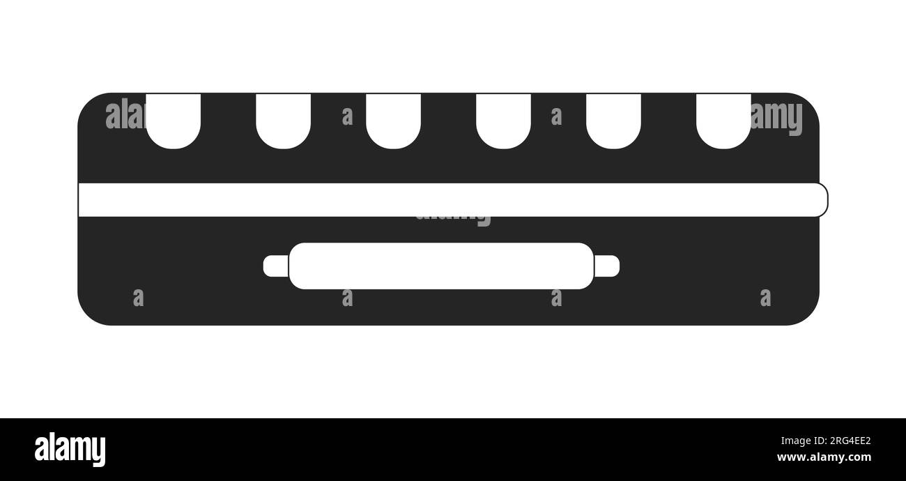 Briefcase Bag Lying Flat Monochrome Isolated Vector Object Stock Vector Image And Art Alamy